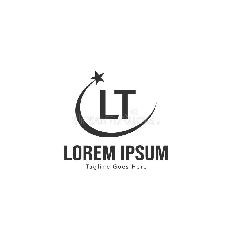 Initial LT Logo Template with Modern Frame. Minimalist LT Letter Logo ...