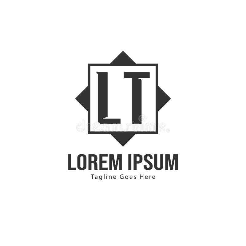 Initial LT Logo Template with Modern Frame. Minimalist LT Letter Logo ...