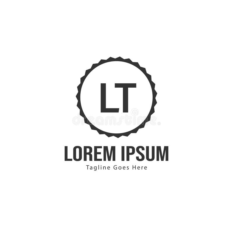 Initial LT Logo Template with Modern Frame. Minimalist LT Letter Logo ...