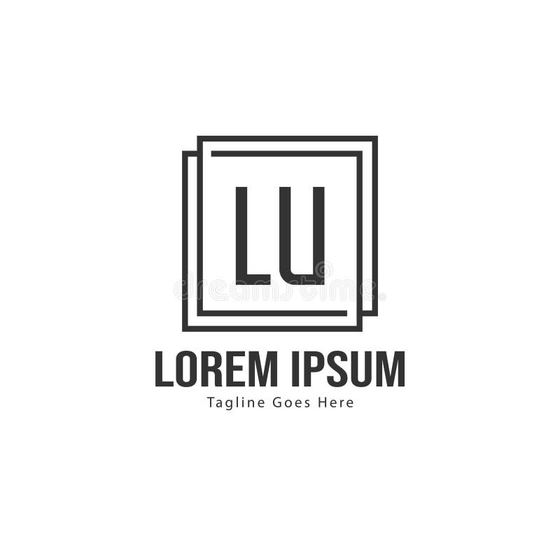 Initial LU Logo Template with Modern Frame. Minimalist LU Letter Logo ...