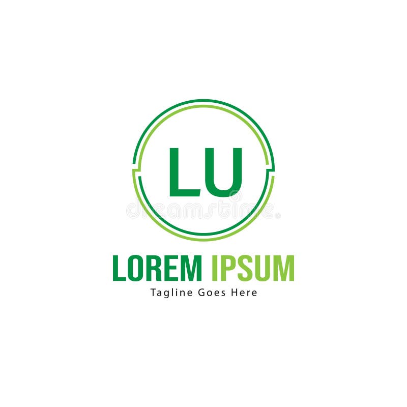 Initial LU Logo Template with Modern Frame. Minimalist LU Letter Logo ...