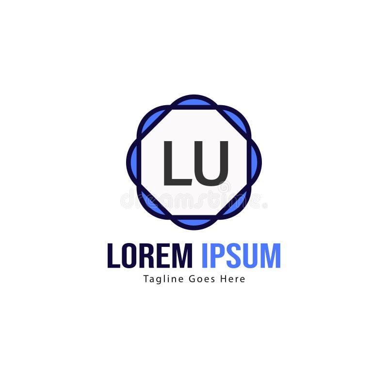 Initial LU Logo Template with Modern Frame. Minimalist LU Letter Logo ...