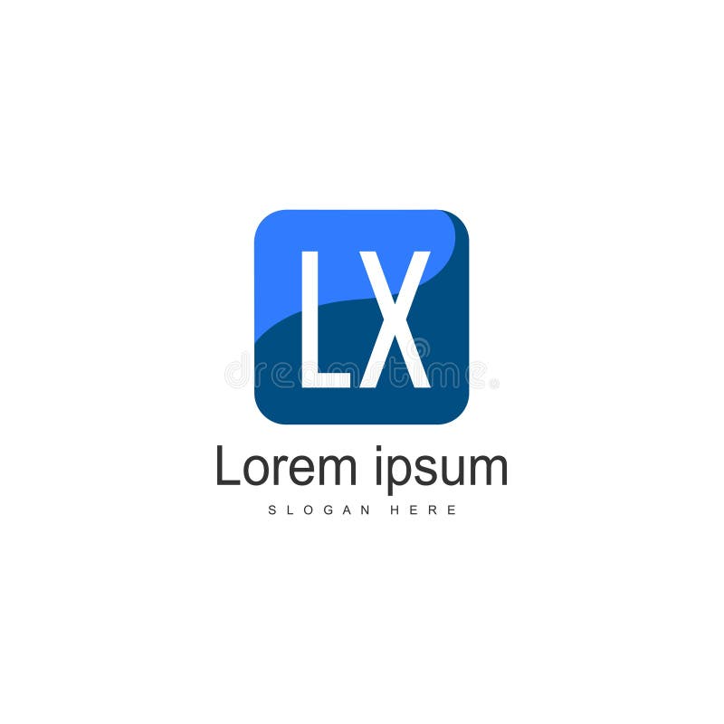 Initial LX Logo Template with Modern Frame. Minimalist LX Letter Logo ...