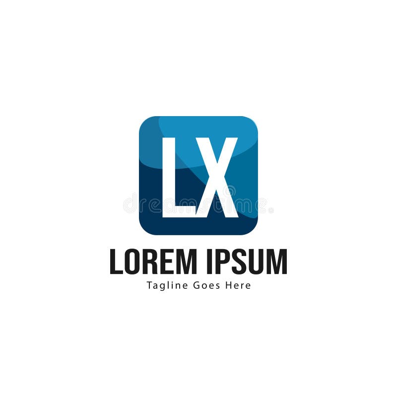 Initial LX Logo Template with Modern Frame. Minimalist LX Letter Logo ...