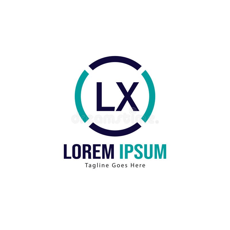 Initial LX Logo Template with Modern Frame. Minimalist LX Letter Logo ...
