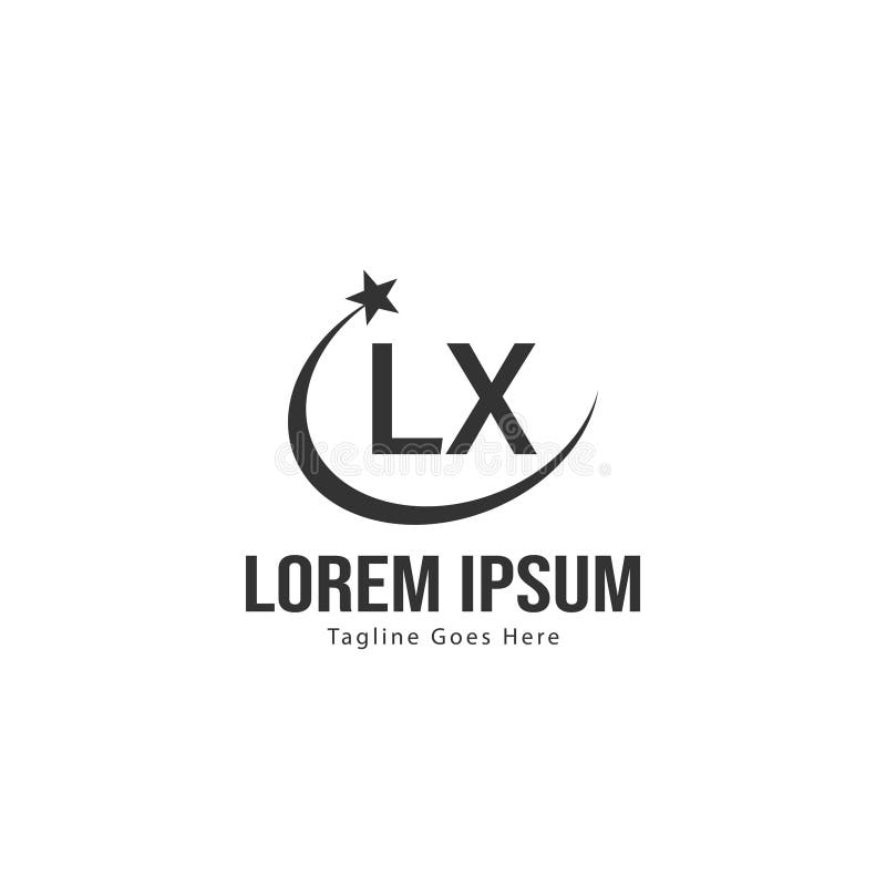 Initial LX Logo Template with Modern Frame. Minimalist LX Letter Logo ...