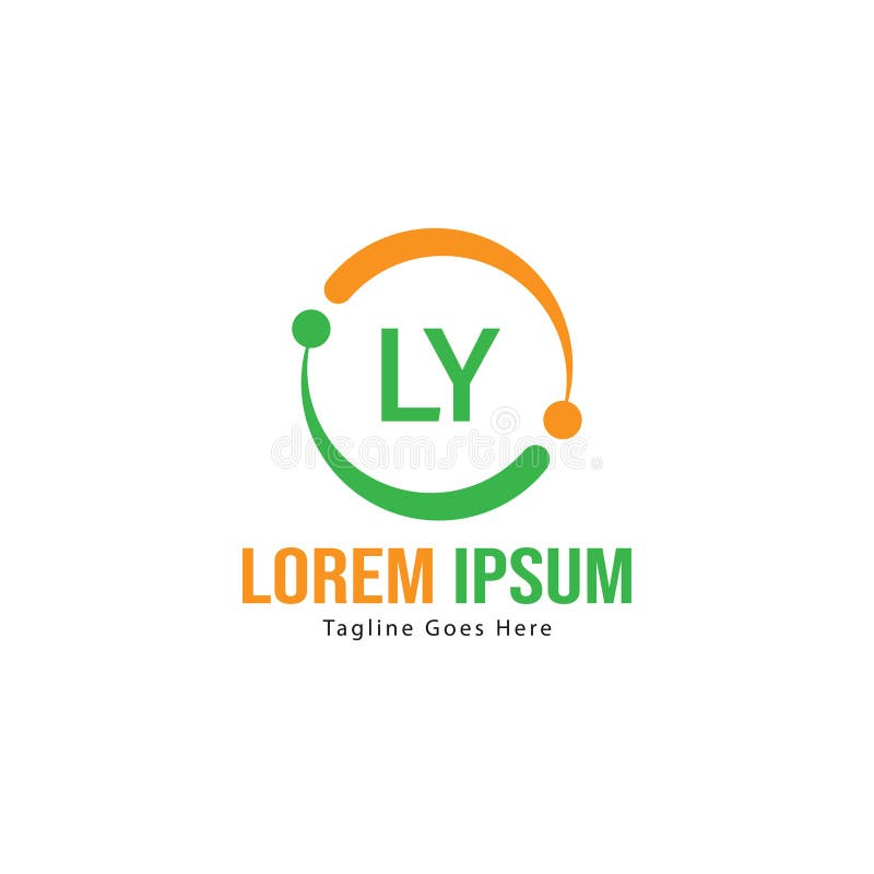 Initial LY Logo Template with Modern Frame. Minimalist LY Letter Logo ...
