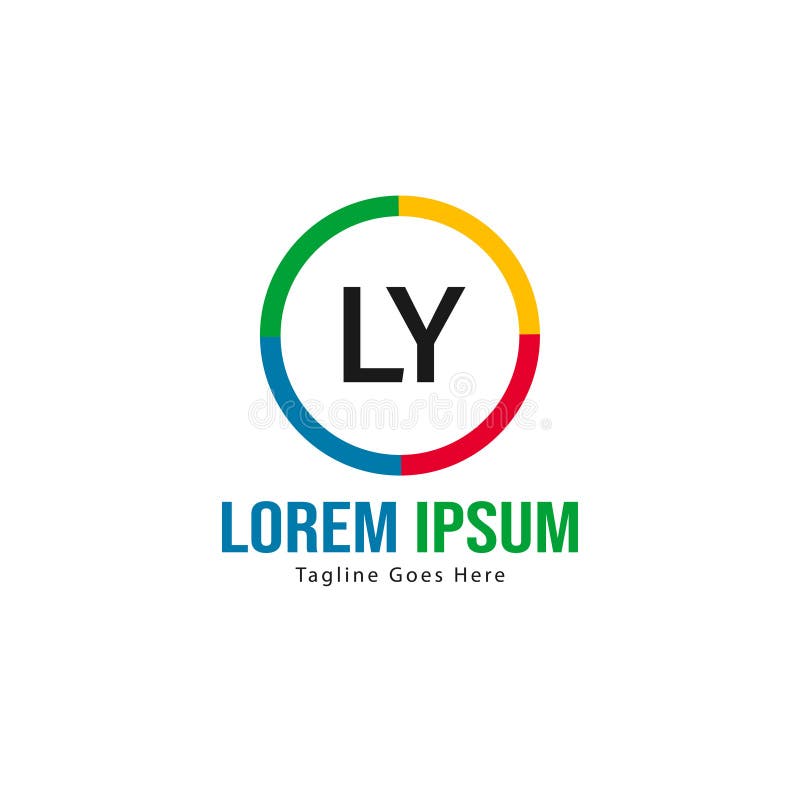Initial LY Logo Template with Modern Frame. Minimalist LY Letter Logo ...