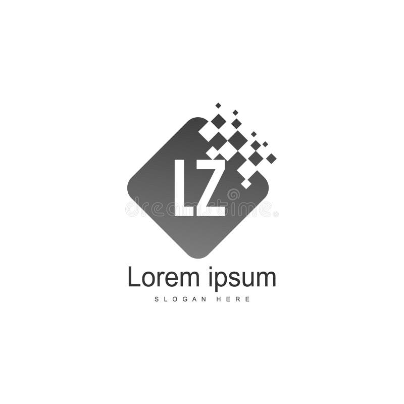 Initial LZ Logo Template with Modern Frame. Minimalist LZ Letter Logo ...