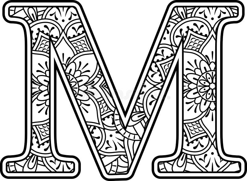 Coloring Mandala Art Therapy Template Stock Vector - Illustration of ...