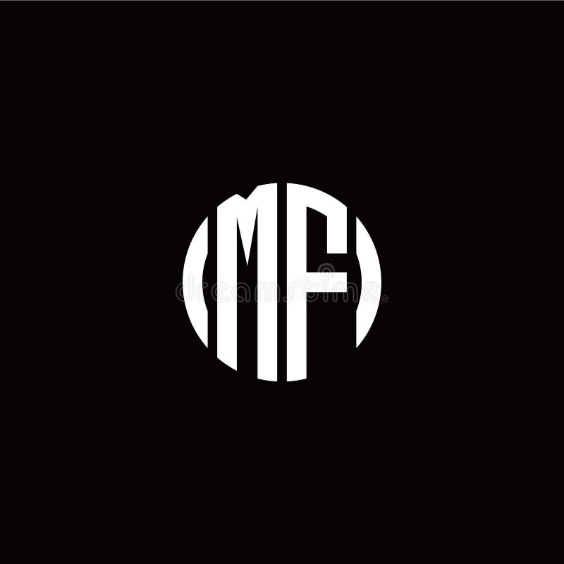 Initial M F Letter with Circle Style Logo Template Vector Stock Vector ...