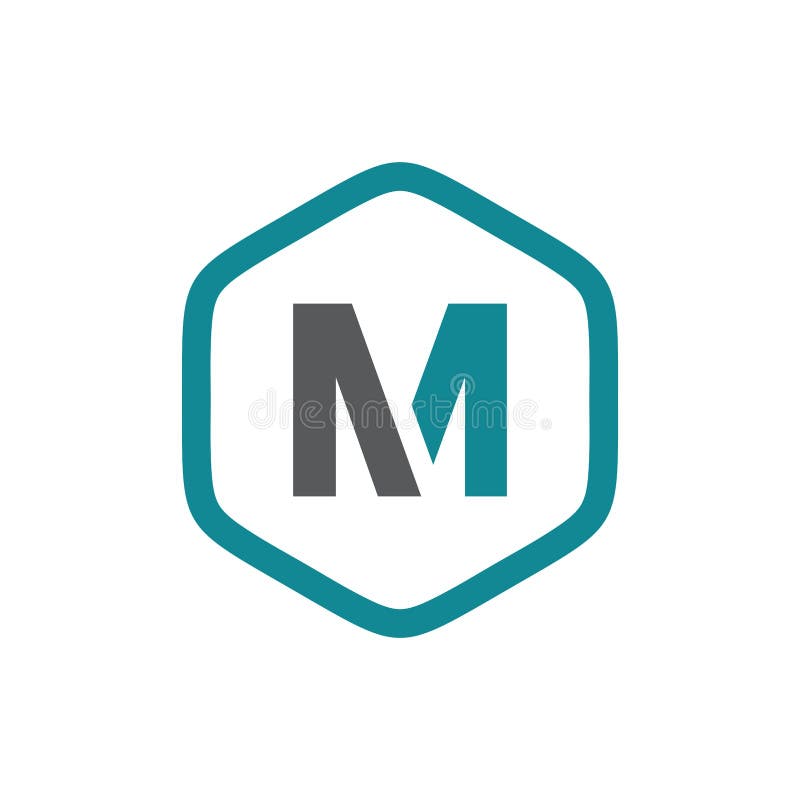 Initial M Hexagon Logo Vector Stock Vector - Illustration of capital ...