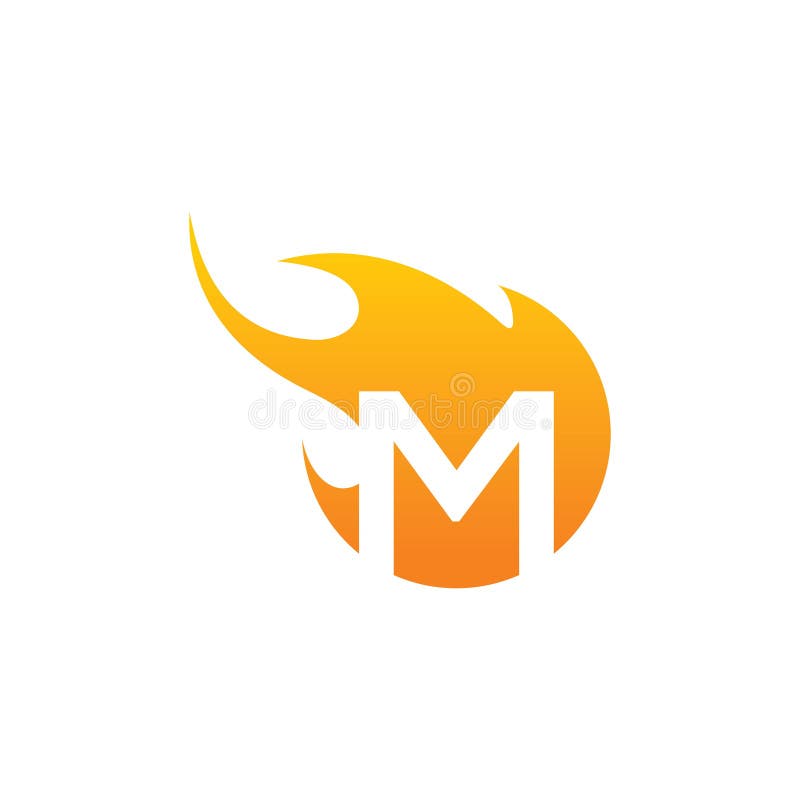 Fast Fire Letter M Logo Stock Illustrations – 30 Fast Fire Letter M ...
