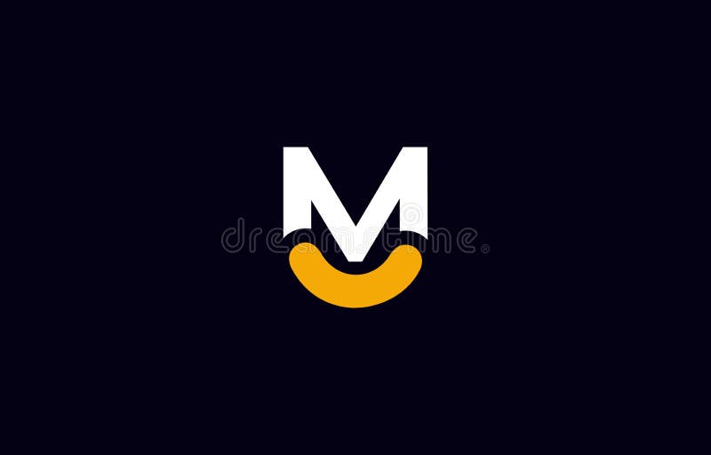 Initial M Letter Smile Logo Design Vector Template Stock Vector ...