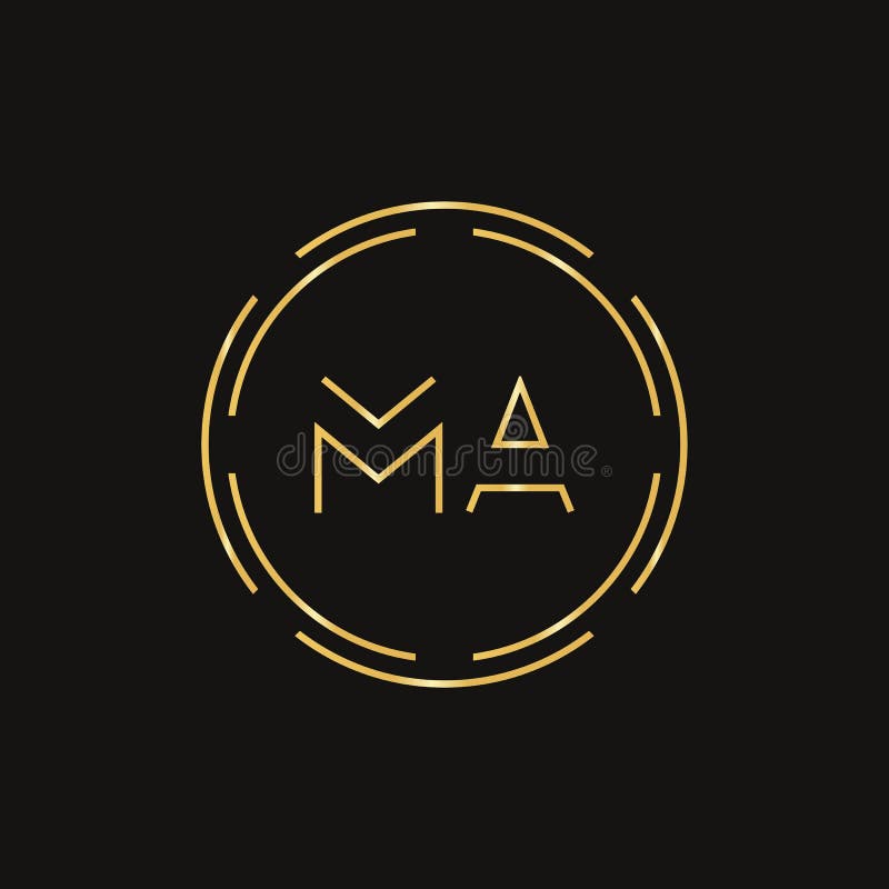 Initial MA Letter Logo Design Vector Template. Abstract Letter MA Logo ...