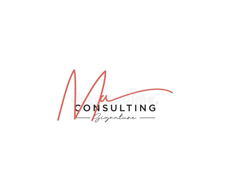 Initial MA Signature Logo Collection Template Vector. Hand Drawn ...