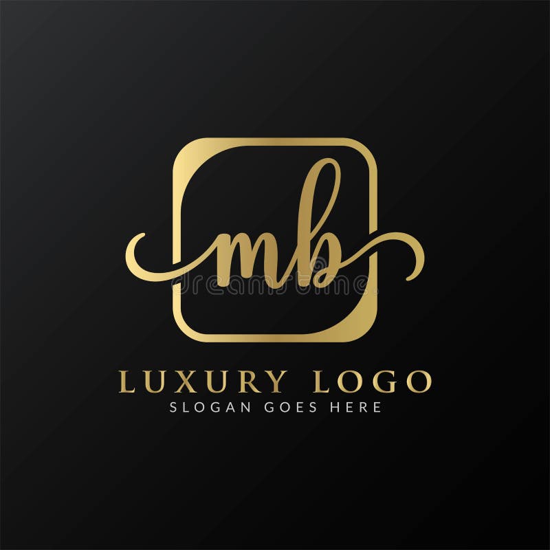 Initial MB Letter Logo Design Vector Template. Luxury Letter MB Logo ...