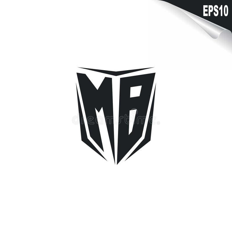 Initial MB Logo Design with Shield Style, Logo Business Branding Stock ...
