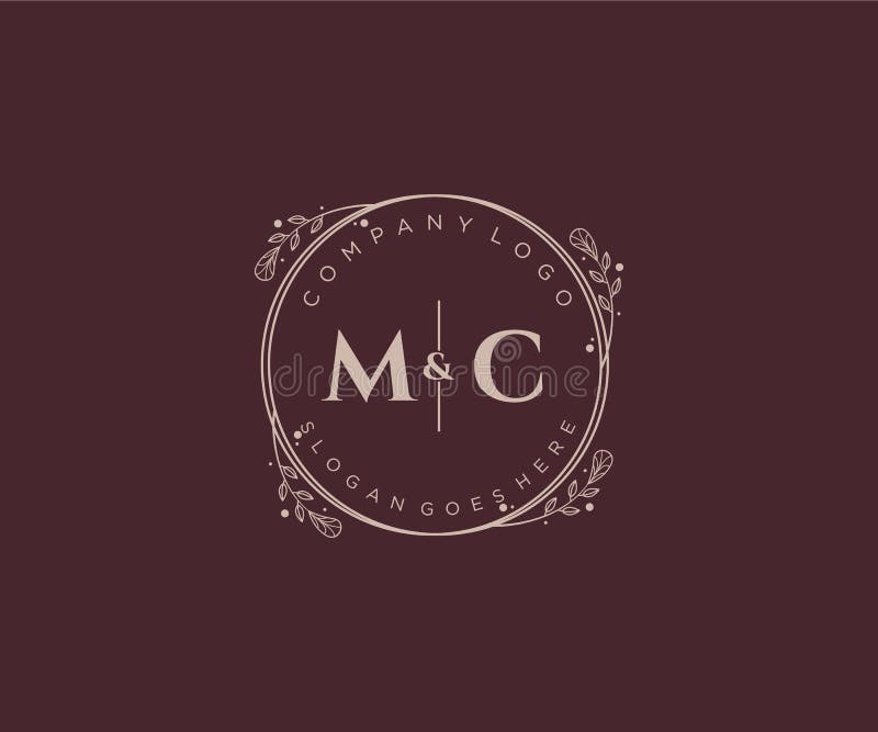 Initial MC Letters Decorative Luxury Wedding Logo Stock Vector ...