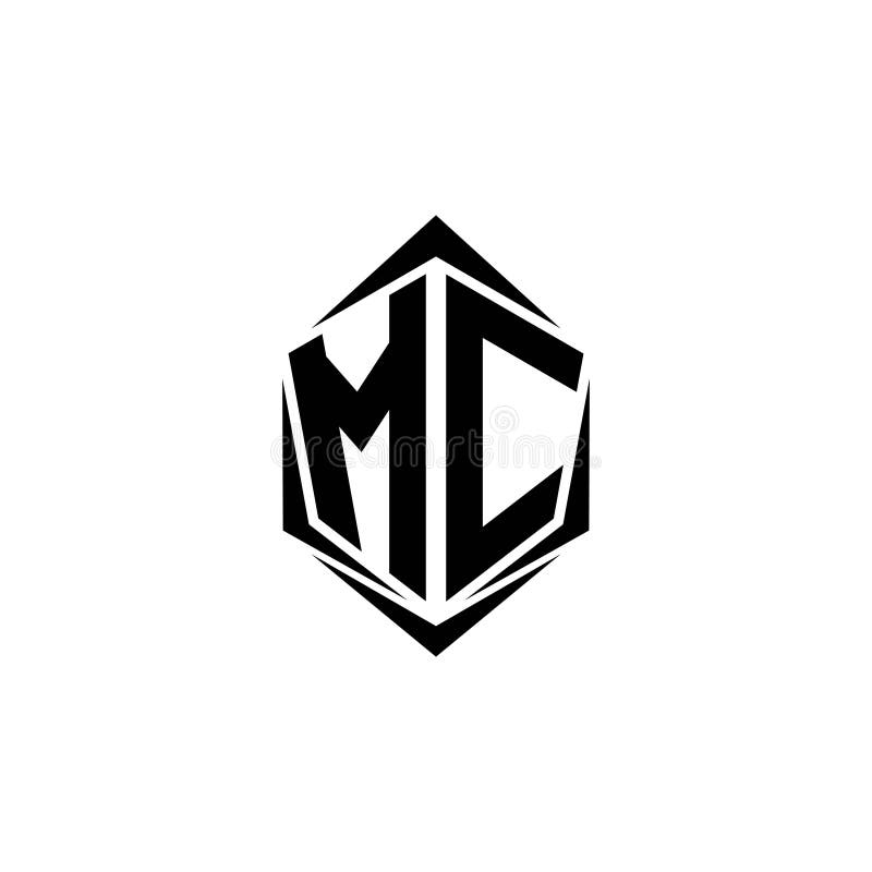 Initial MC Logo Design with Shield Style, Logo Business Branding Stock ...