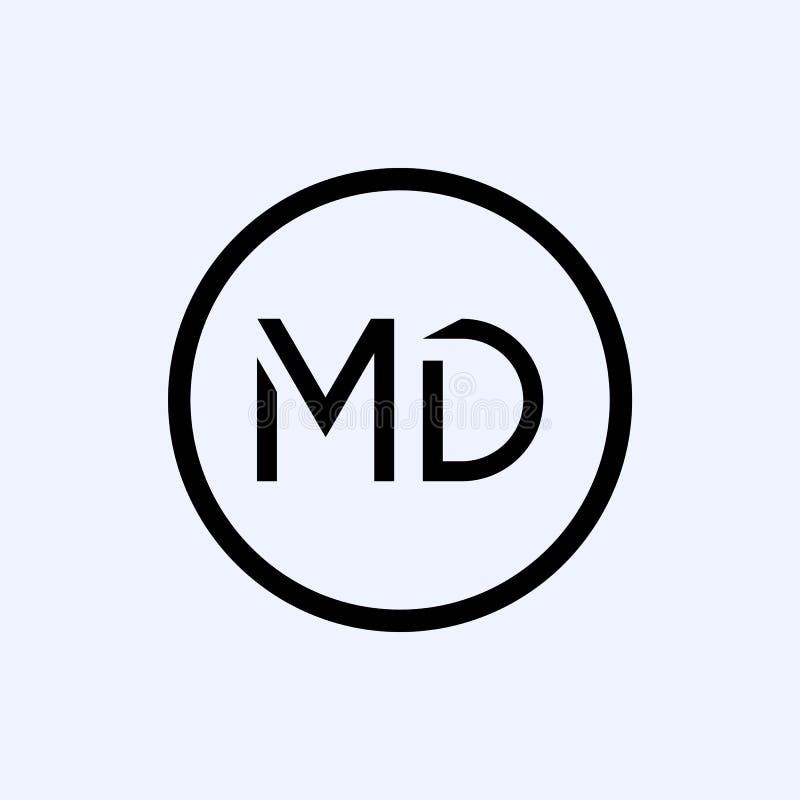 Initial MD Letter Logo Vector Template. Abstract Letter MD Logo Design ...