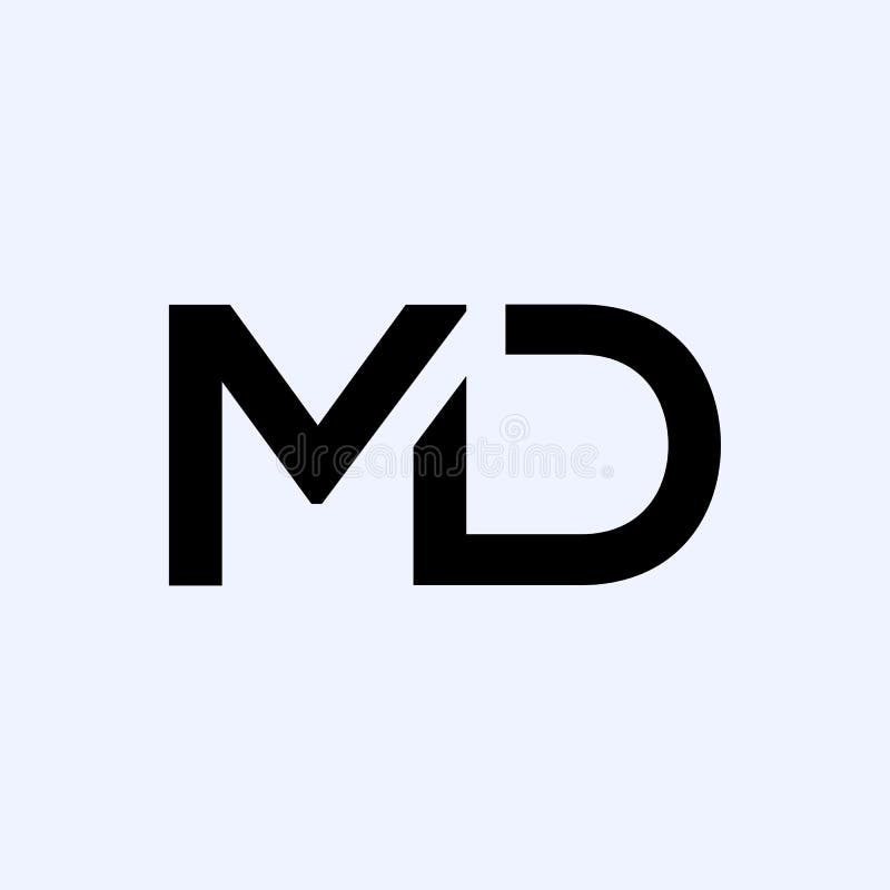 Initial MD Letter Logo Vector Template. Abstract Letter MD Logo Design ...