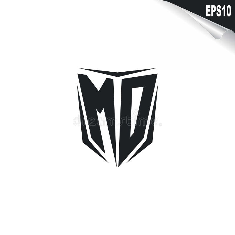 Initial MD Logo Design with Shield Style, Logo Business Branding Stock ...