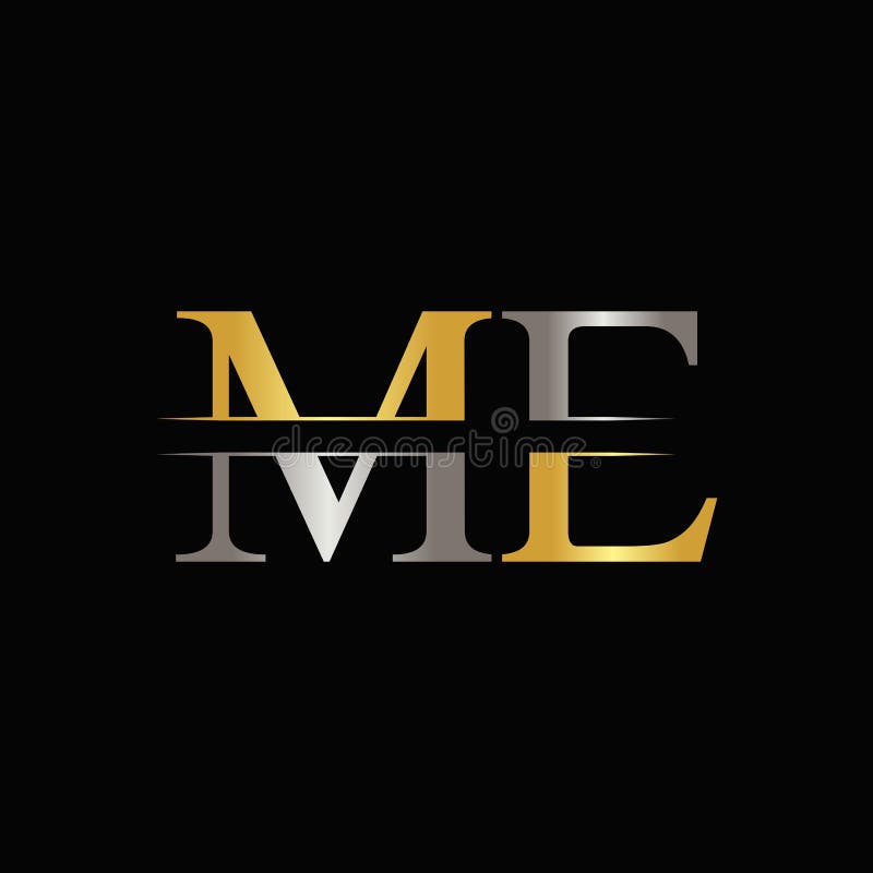 Initial ME Letter Logo Design Vector Template. Abstract Letter ME Logo ...