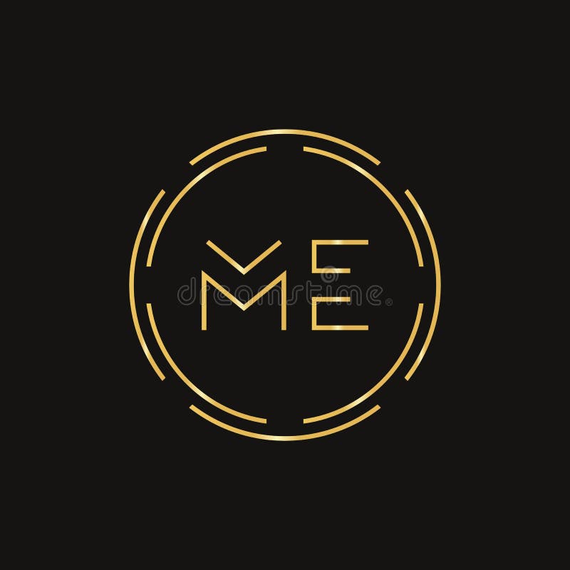 Initial ME Letter Logo Design Vector Template. Abstract Letter ME Logo ...