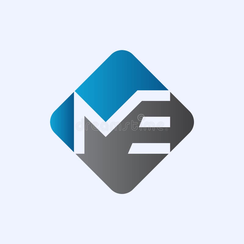 Initial ME Letter Logo Vector Template. Abstract Letter ME Logo Design ...