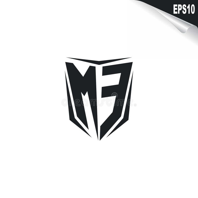 Initial ME Logo Design with Shield Style, Logo Business Branding Stock ...