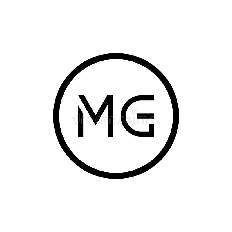 MG Logo Monogram with Up To Down Style Modern Design Template Stock ...