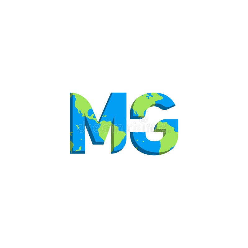 Initial MG Logo Design with World Map Style, Logo Business Branding ...