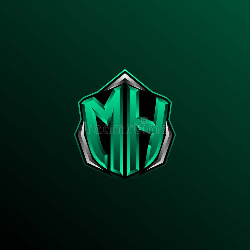 Initial MH Logo Design, Initial MH Logo Design with Shield Style, Logo ...