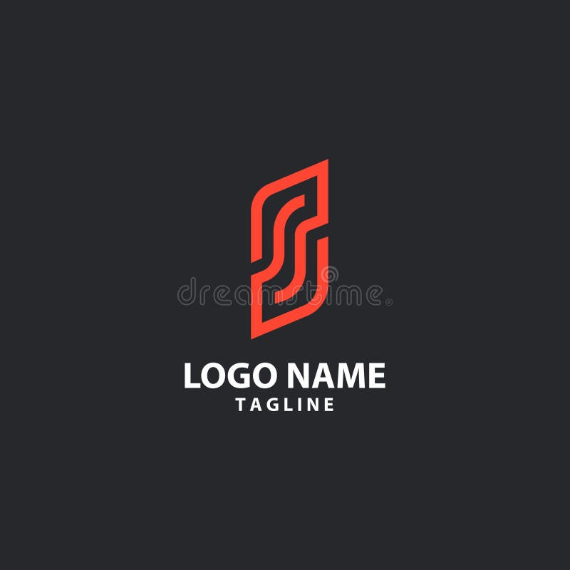 Initial Minimal Letter PS SP Logo Design Vector Stock Vector ...