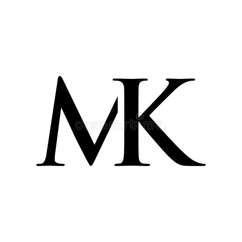 MK M K Letter Logo Design stock vector. Illustration of shape - 91519263