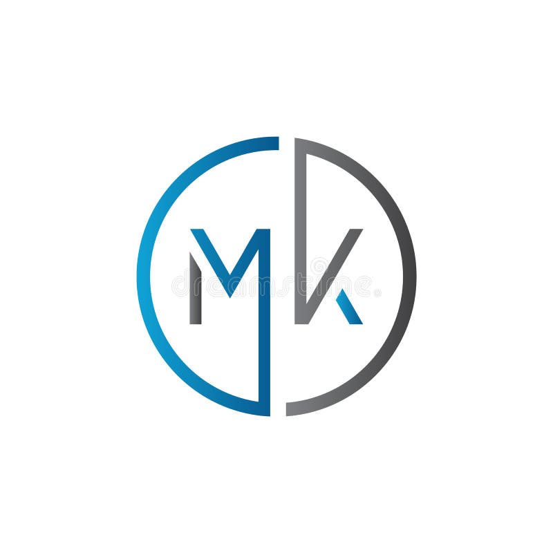 Vector Graphic Initials Letter MK Logo Design Template Stock Vector ...