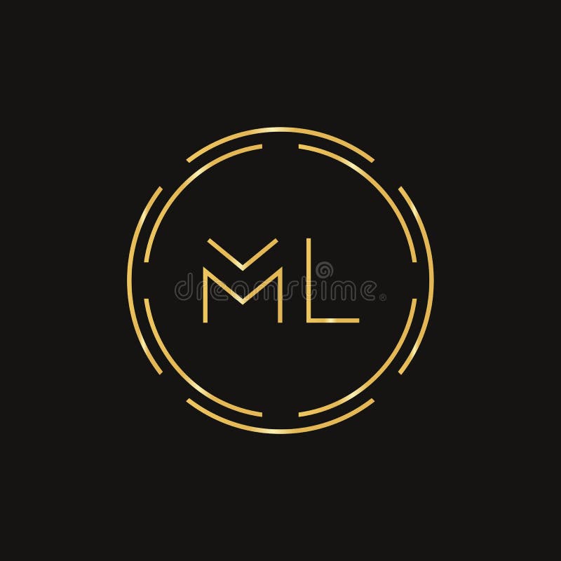 Initial Ml Letter Logo Design Vector Template Abstract Letter Ml Logo Design Stock Vector