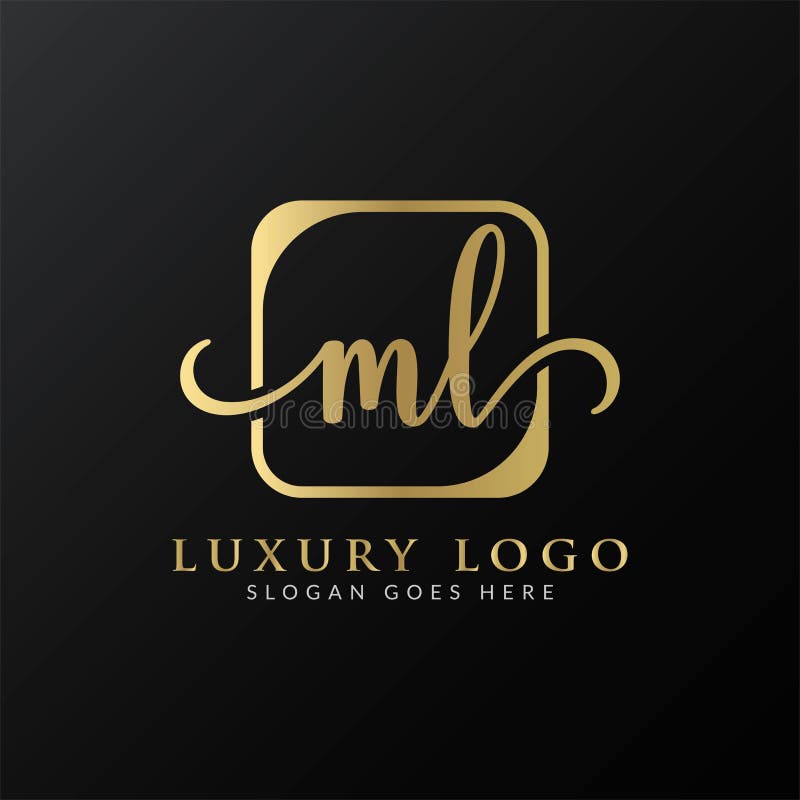 Initial ML Letter Logo Design Vector Template. Luxury Letter ML Logo ...