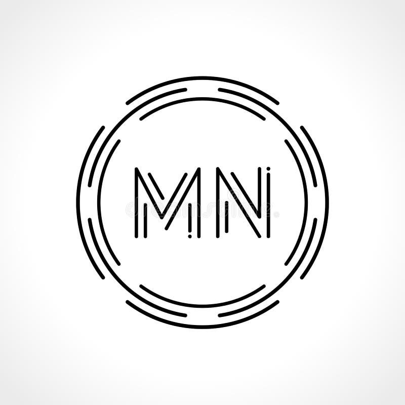 Initial Mn Alphabet Logo Design Template Vector Stock Vector ...
