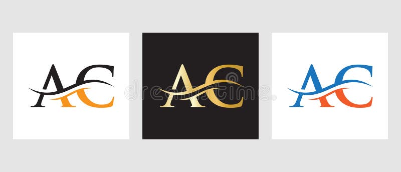 Initial Monogram Letter AC Logo Design. AC Logotype Template Stock ...