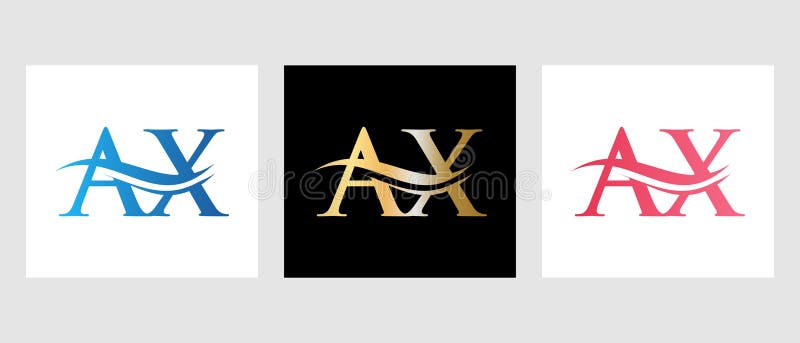 Monogram Letter AX Logo Design. AX Logotype Template Stock Vector ...