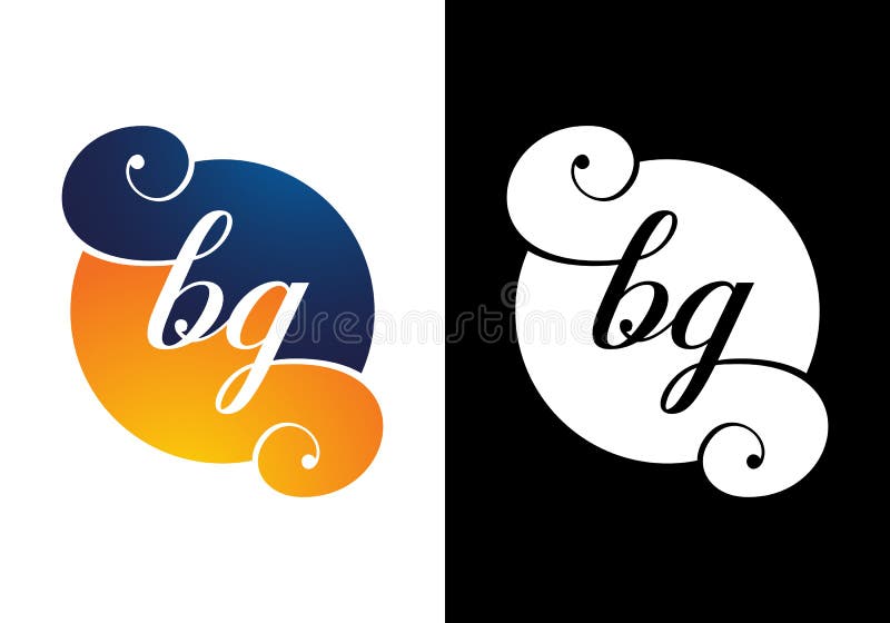 Initial Monogram Letter B G Logo Design Vector Template. Stock Vector ...