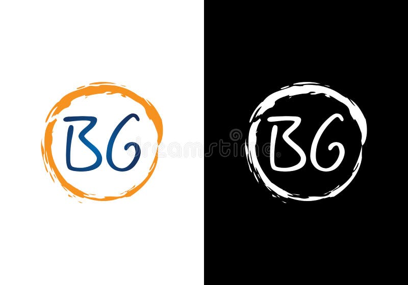 Initial Monogram Letter B G Logo Design Vector Template. Stock Vector ...