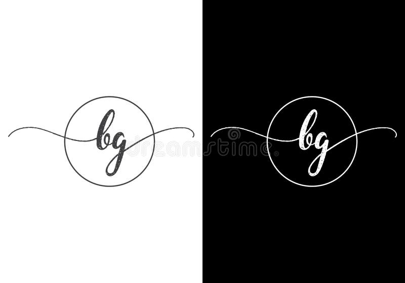 Initial Monogram Letter B G Logo Design Vector Template. Stock Vector ...