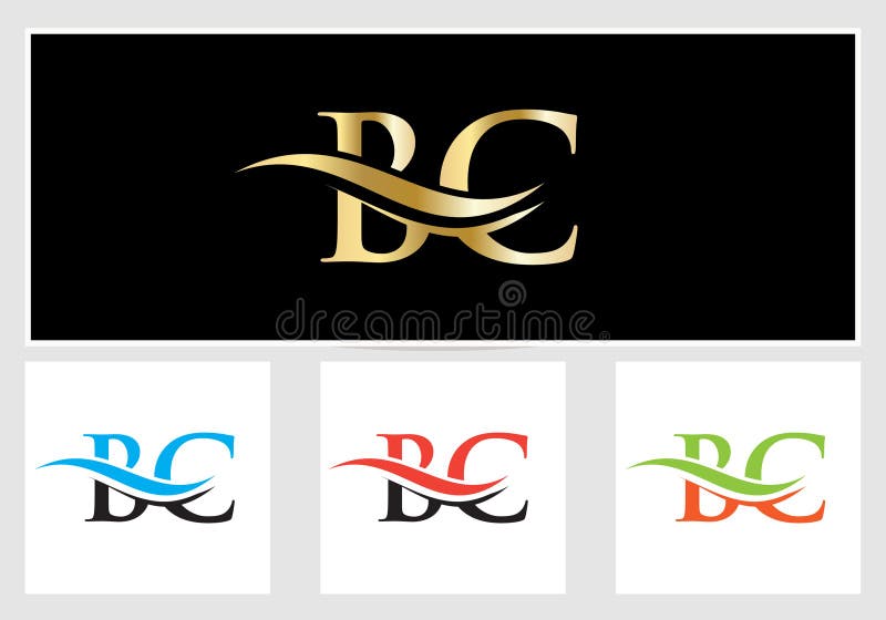 Monogram Letter BC Logo Design. BC Logotype Template Stock Vector ...