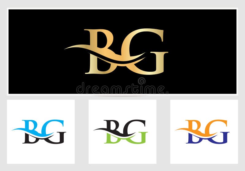 Monogram Letter BG Logo Design. BG Logotype Template Stock Vector ...