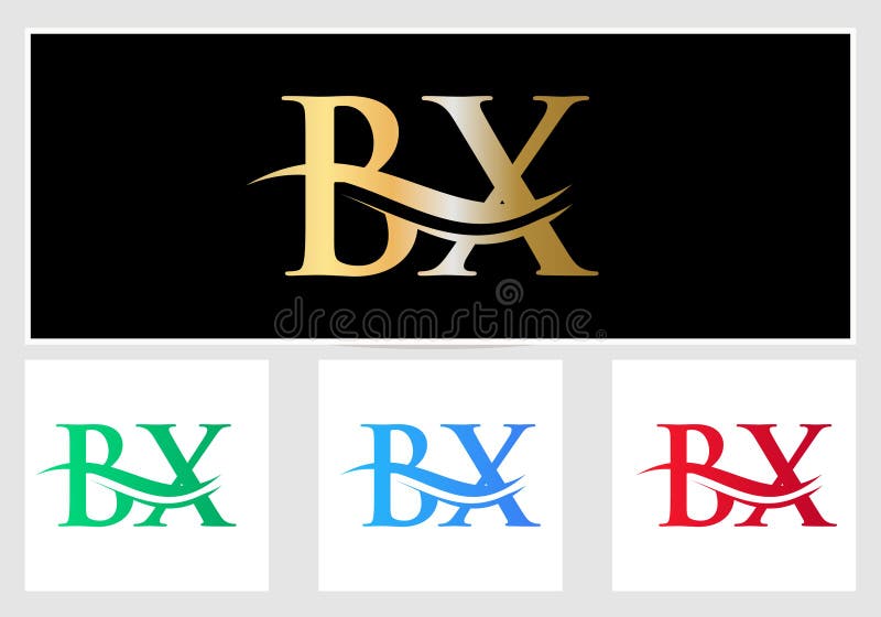Monogram Letter BX Logo Design. BX Logotype Template Stock Vector ...