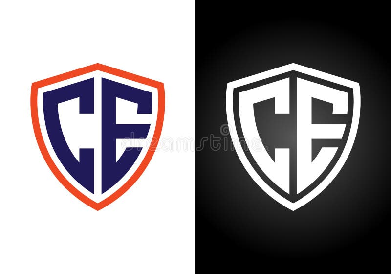 Initial Monogram Letter C E Logo Design Vector Template. Stock Vector ...