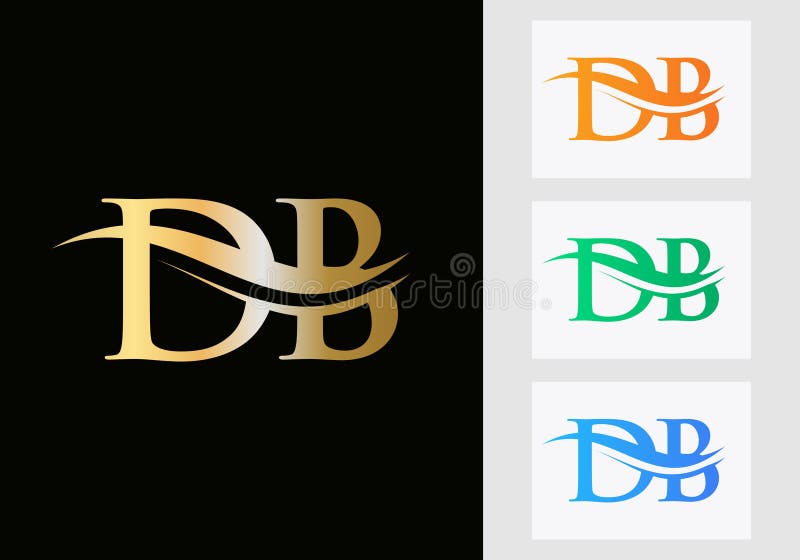 Monogram Letter DB Logo Design. DB Logotype Template Stock Vector ...
